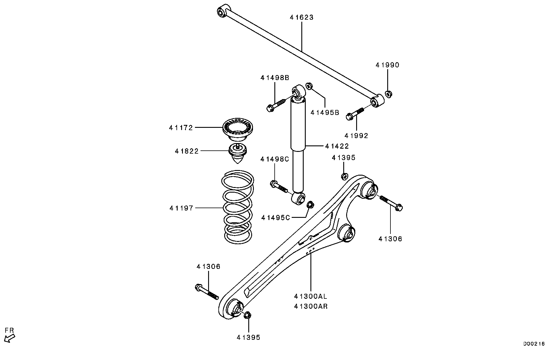 MQ505722 Shock Absorber,Rr Susp Mitsubishi | YoshiParts