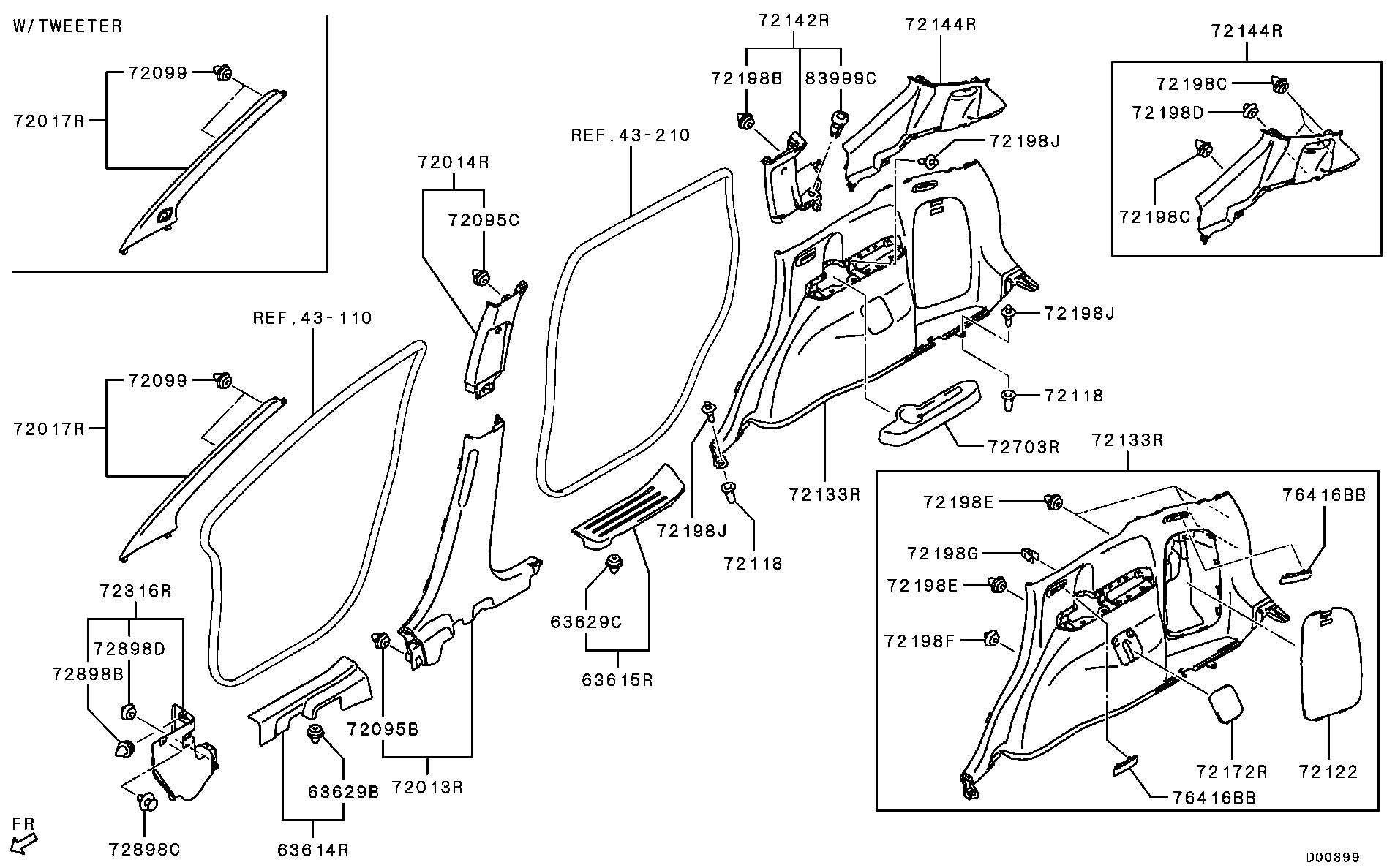 7240A288XA Lid,Qtr Lwr Trim Pocket Mitsubishi | YoshiParts