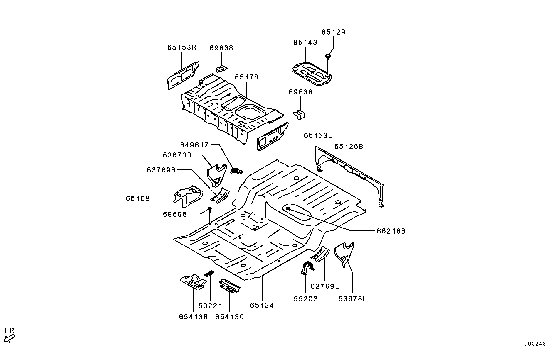 MQ514415 Crossmember,Rr Floor Rr End Mitsubishi | YoshiParts