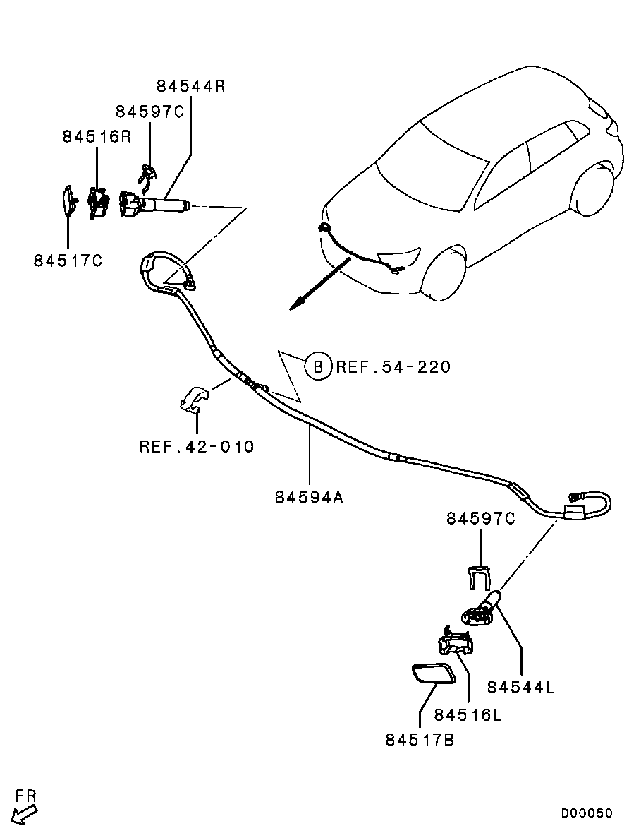 8265A896XA Cover,Headlamp Washer Hole Mitsubishi | YoshiParts