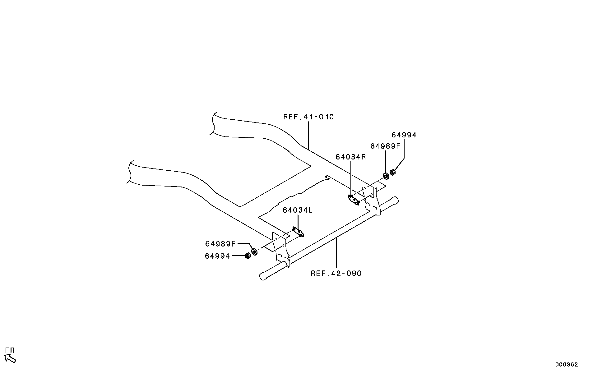 6420A002 Plate,Rr Bumper Guard,Rh Mitsubishi | YoshiParts