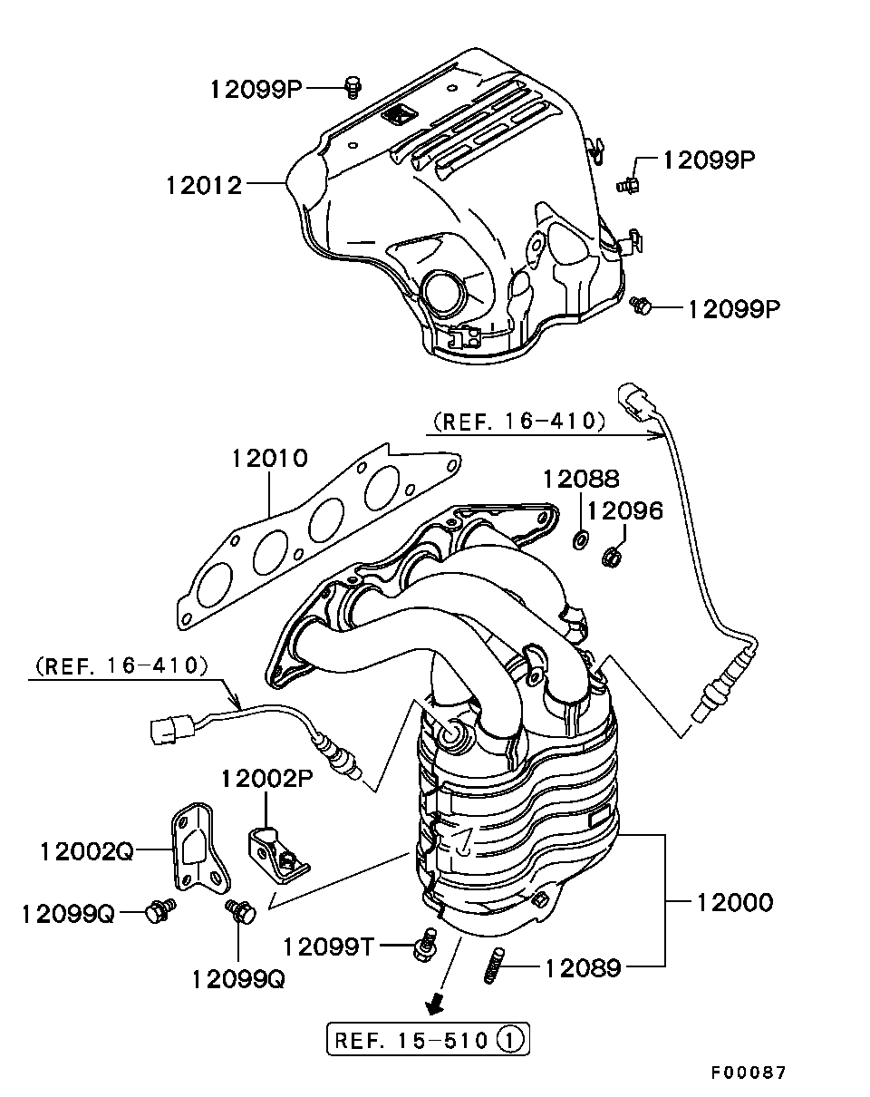 1555A028 Manifold,Exhaust Mitsubishi | YoshiParts