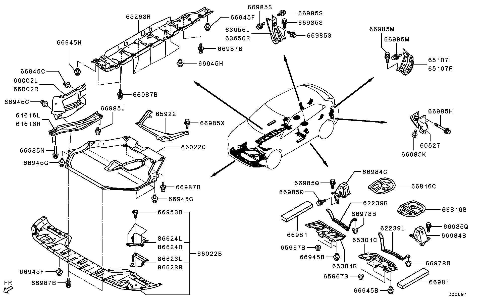 75618W000P Bracket,Rr End Panel Corner,Rh Mitsubishi | YoshiParts