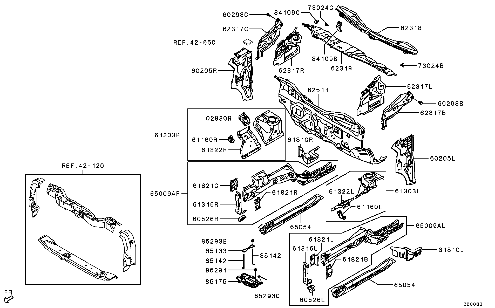 MQ501242 Panel,Cowl Top,Inr Mitsubishi | YoshiParts