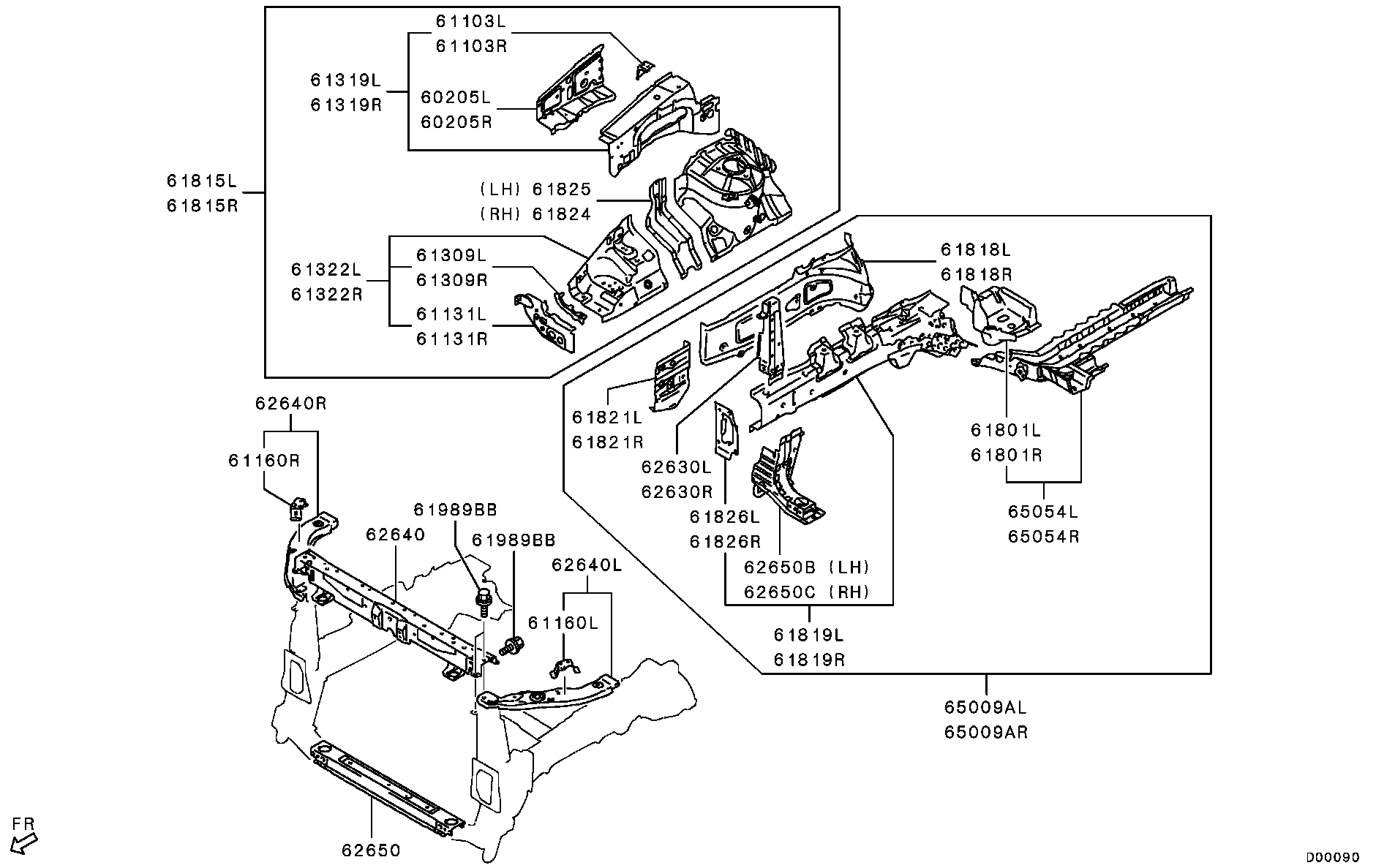 5256B516 Panel,Headlamp Support,Lwr Mitsubishi | YoshiParts