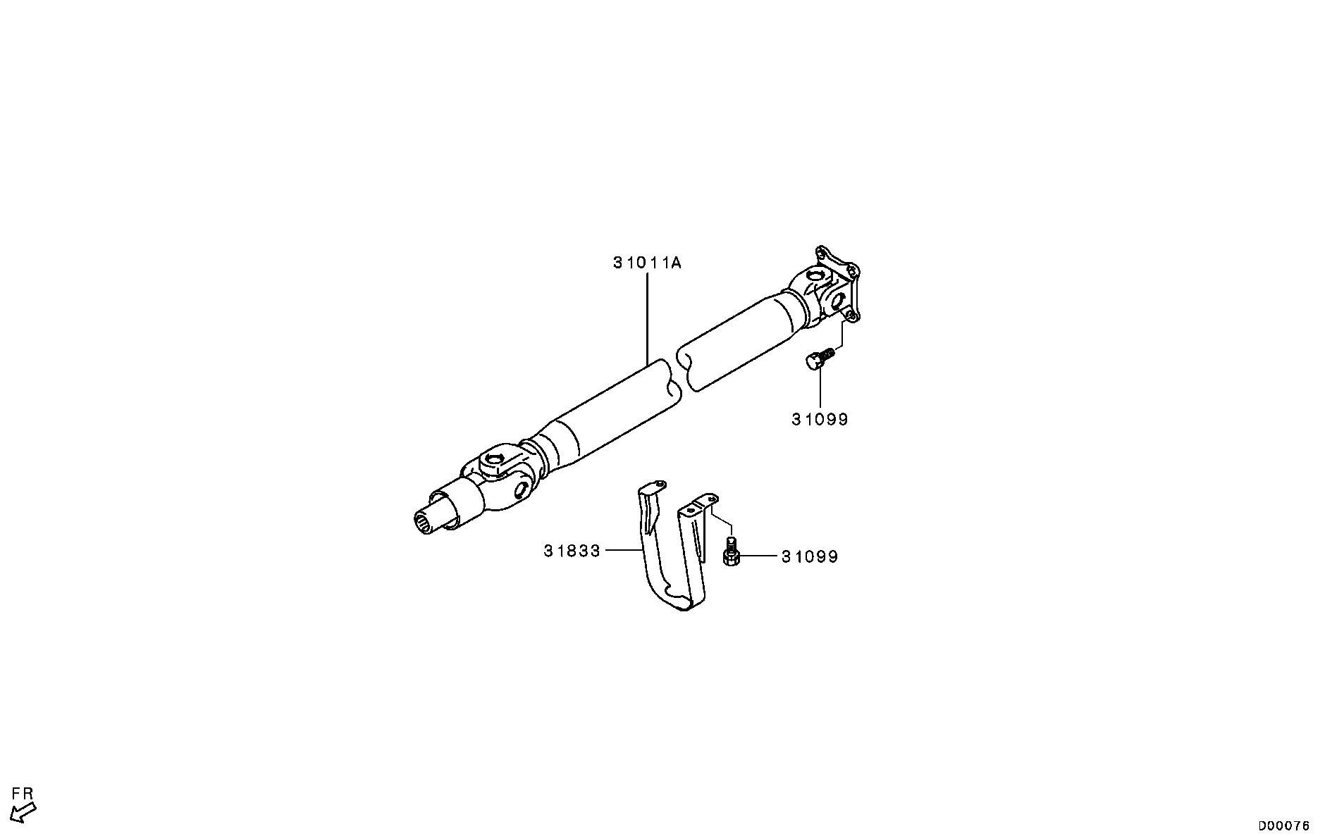 MQ505052 Shaft Assy,Propeller,Rr Mitsubishi | YoshiParts