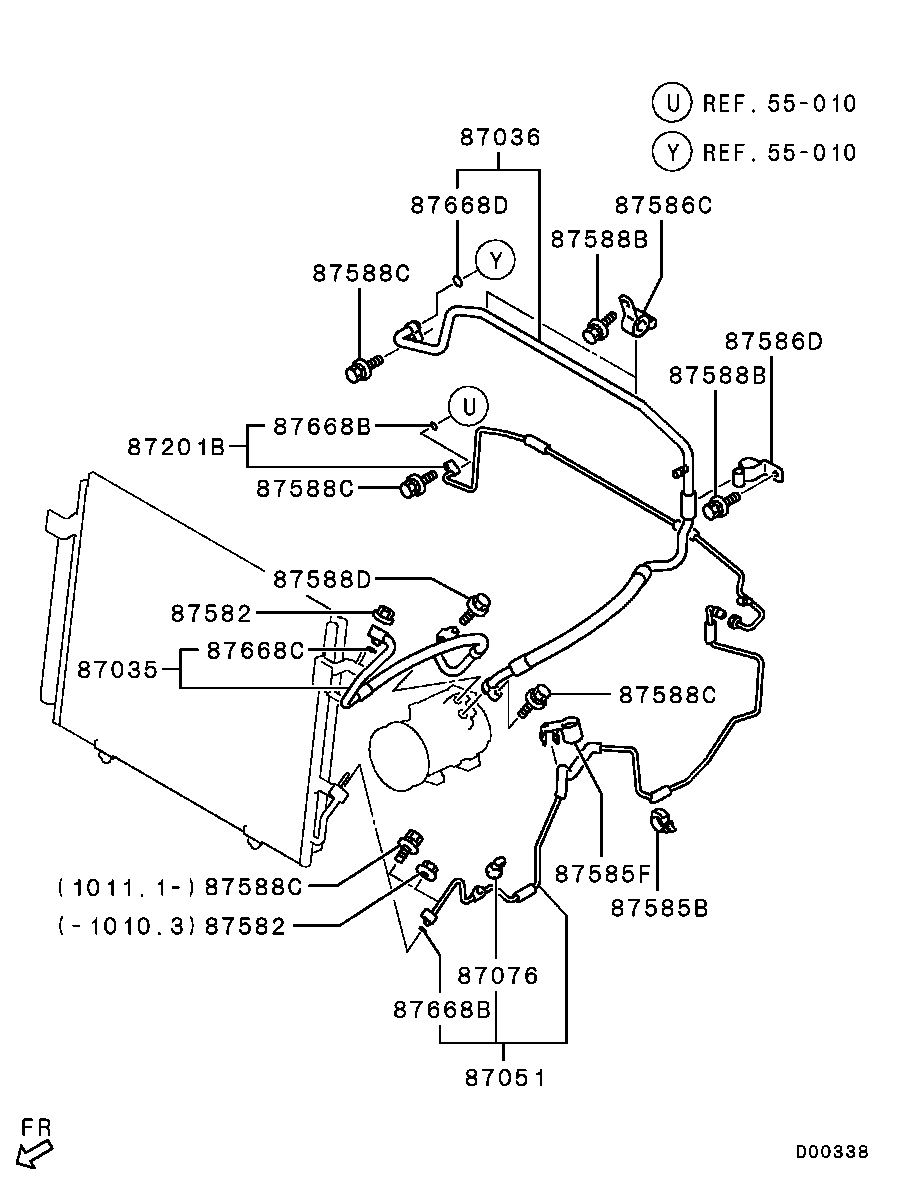 7815A723 Hose,A/C Compressor Suction Mitsubishi | YoshiParts