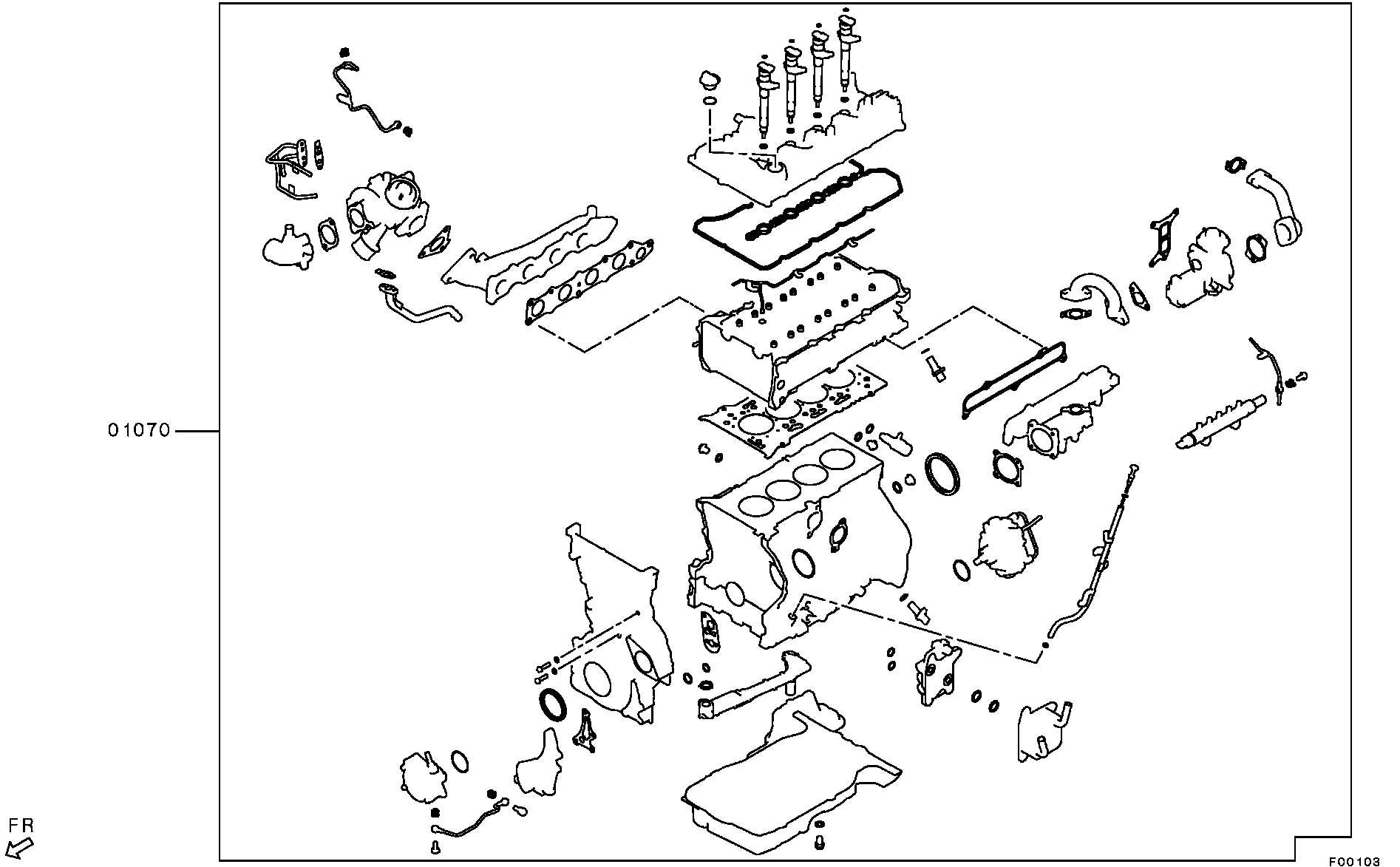 1000D200 Gasket Kit,Eng Overhaul Mitsubishi | YoshiParts