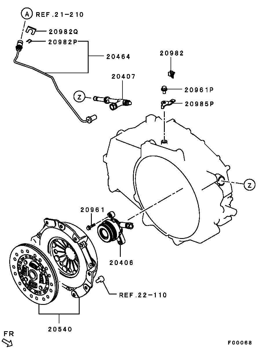 2324A015 Cylinder,Clutch Release Concentric Mitsubishi | YoshiParts