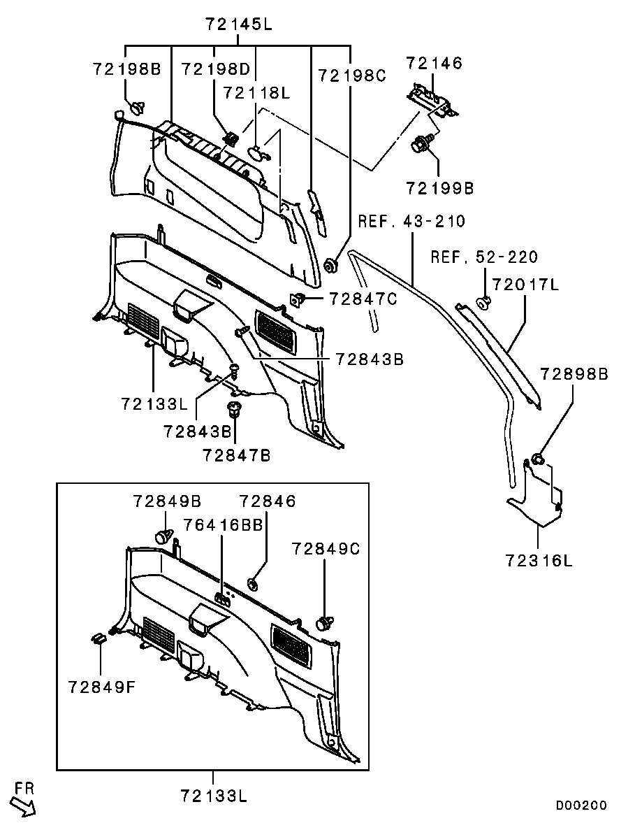 7230A215HA Trim,Qtr,Upr Lh Mitsubishi | YoshiParts
