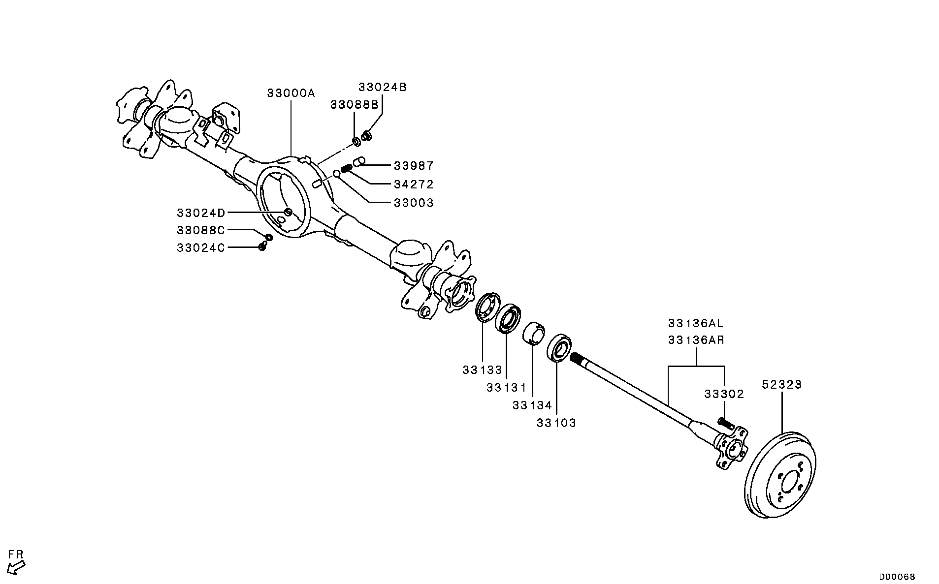 MQ508464 Housing Assy,Rr Axle Mitsubishi | YoshiParts