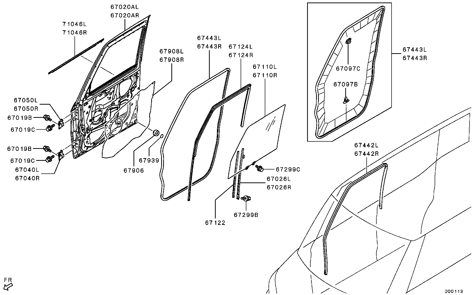 5702A199 Hinge,Fr Door,Lwr Rh Mitsubishi | YoshiParts