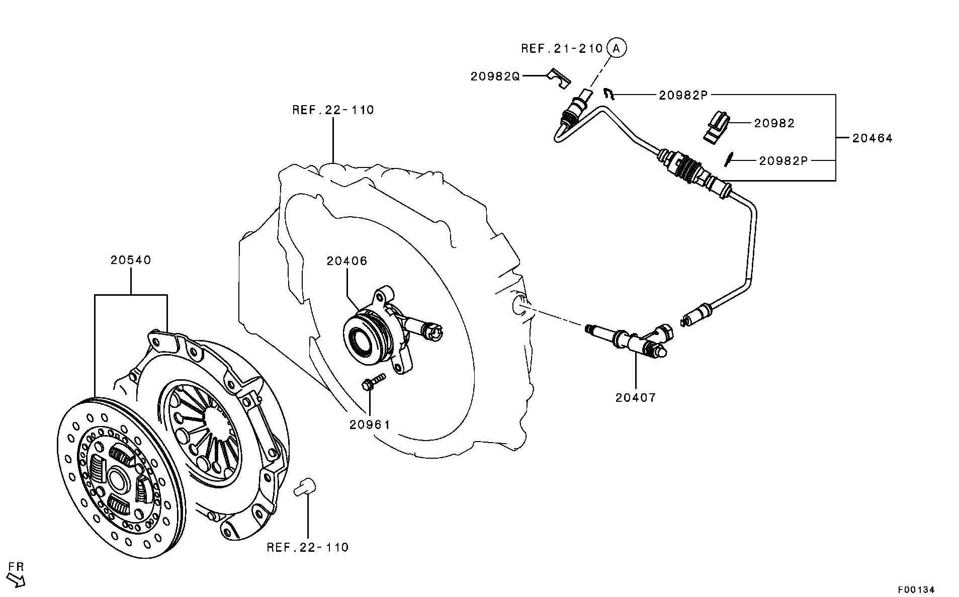 2324A080 Cylinder,Clutch Release Concentric Mitsubishi | YoshiParts
