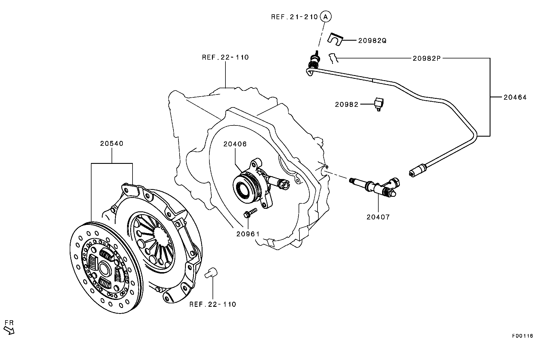 2324A023 Adapter,Clutch Release Concentric Cylinder Mitsubishi | YoshiParts