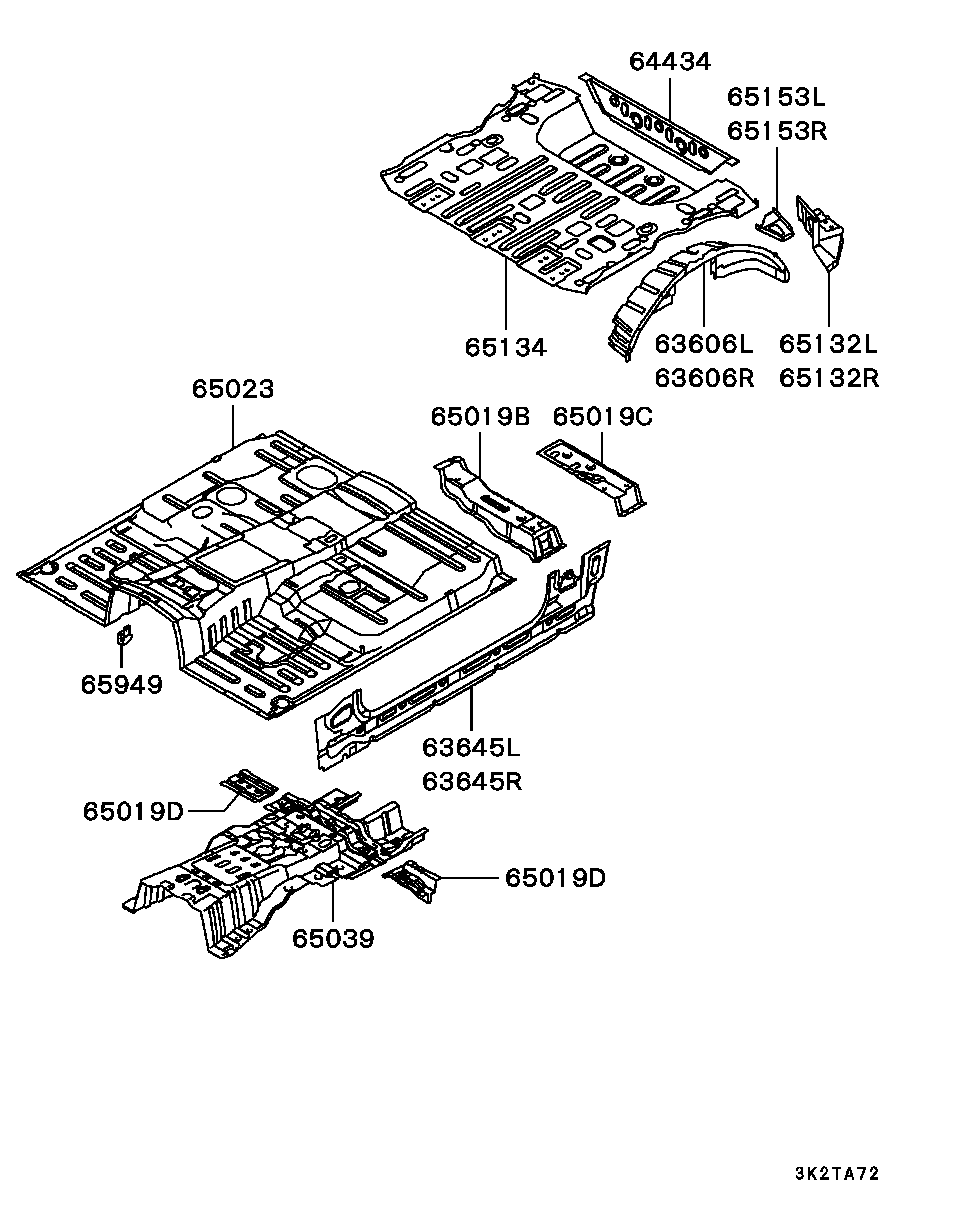 5251A788 Panel,Rr Floor Side,Rh Mitsubishi | YoshiParts