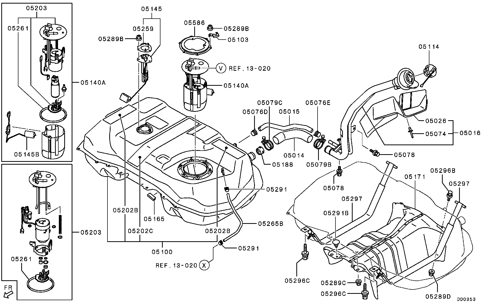 1770A046 Filter Kit,Fuel In Tank Mitsubishi | YoshiParts
