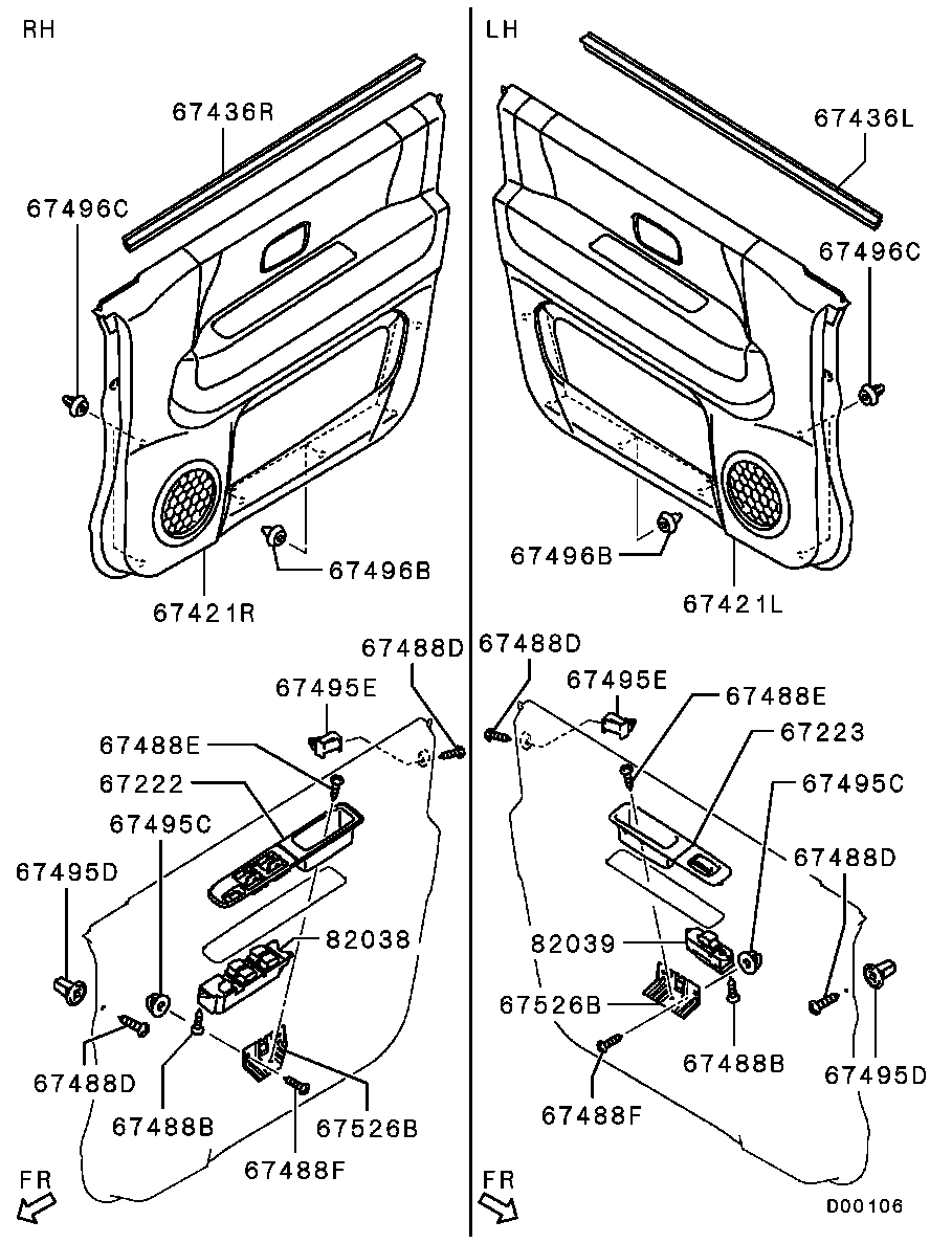 7221B024XA Trim,Fr Door,Rh Mitsubishi | YoshiParts