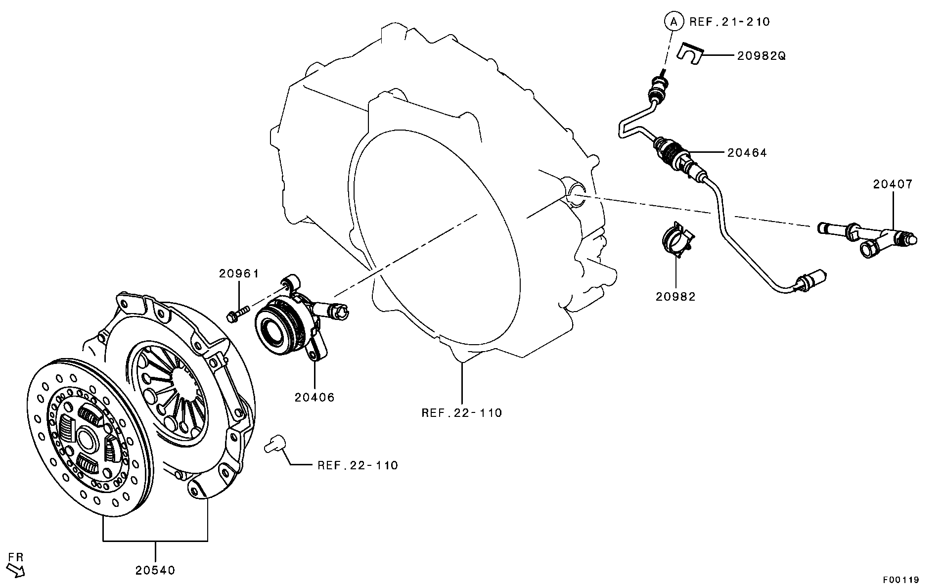 2324A072 Cylinder,Clutch Release Concentric Mitsubishi | YoshiParts