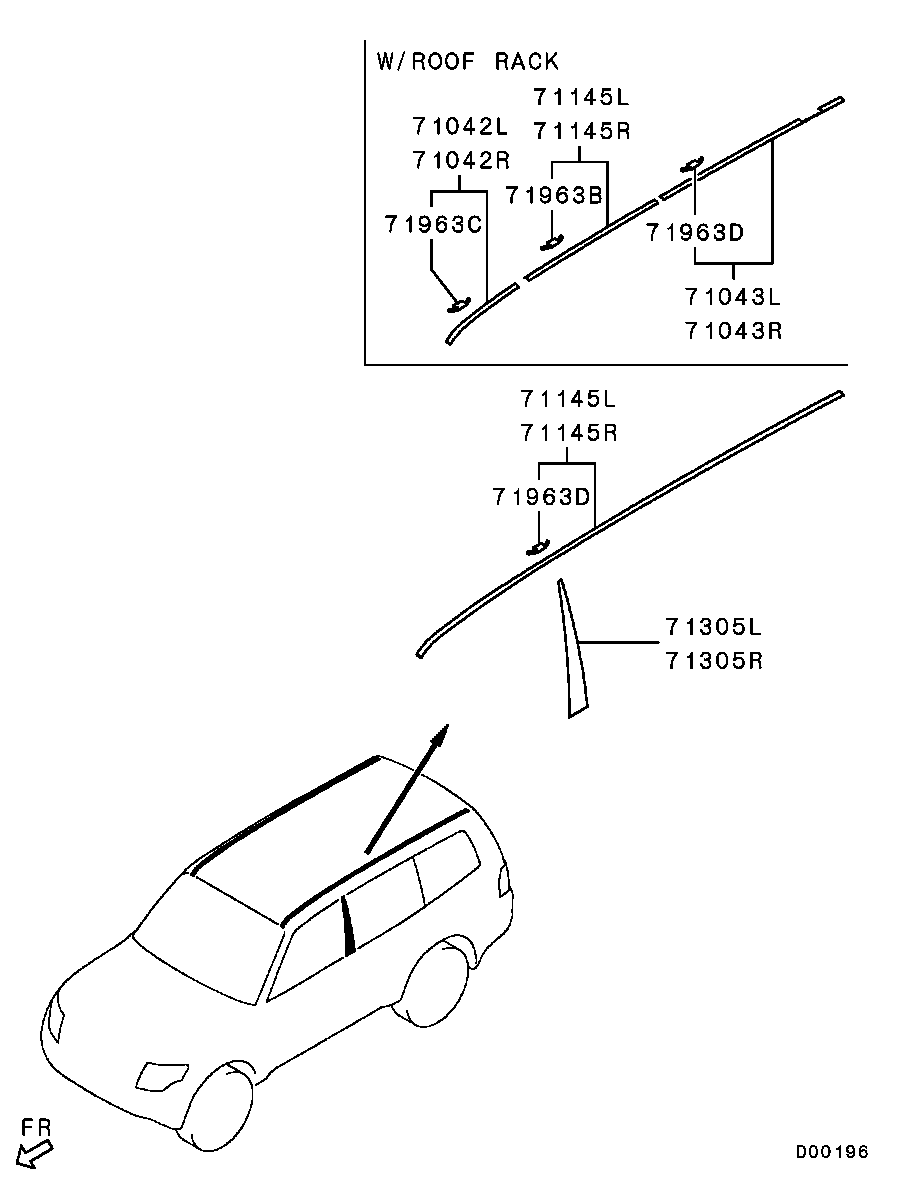 7400A331 Moulding,Drip,Lh Mitsubishi | YoshiParts