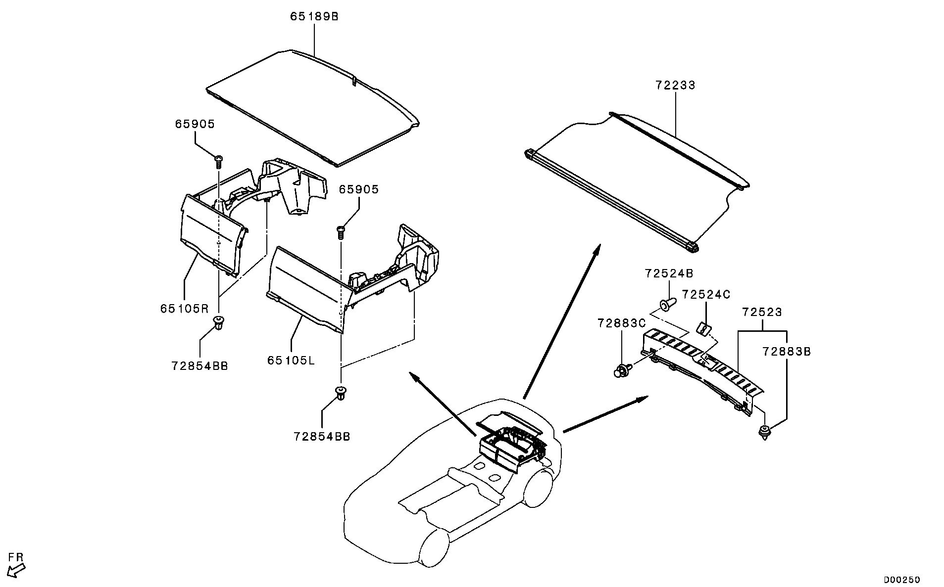 7237A148XA Trim,Rr Shelf Mitsubishi | YoshiParts
