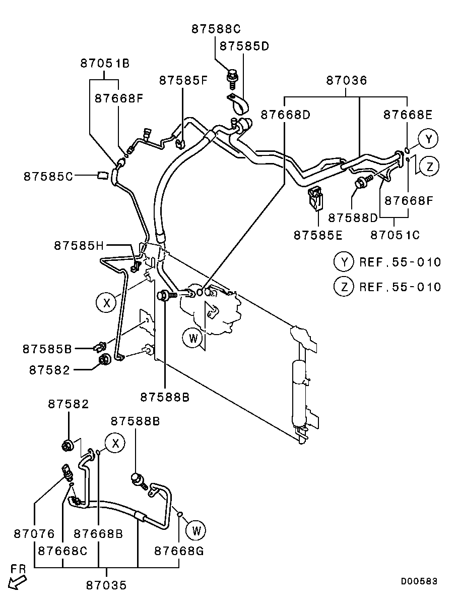 7815A761 Pipe,A/C Condenser Outlet Mitsubishi | YoshiParts