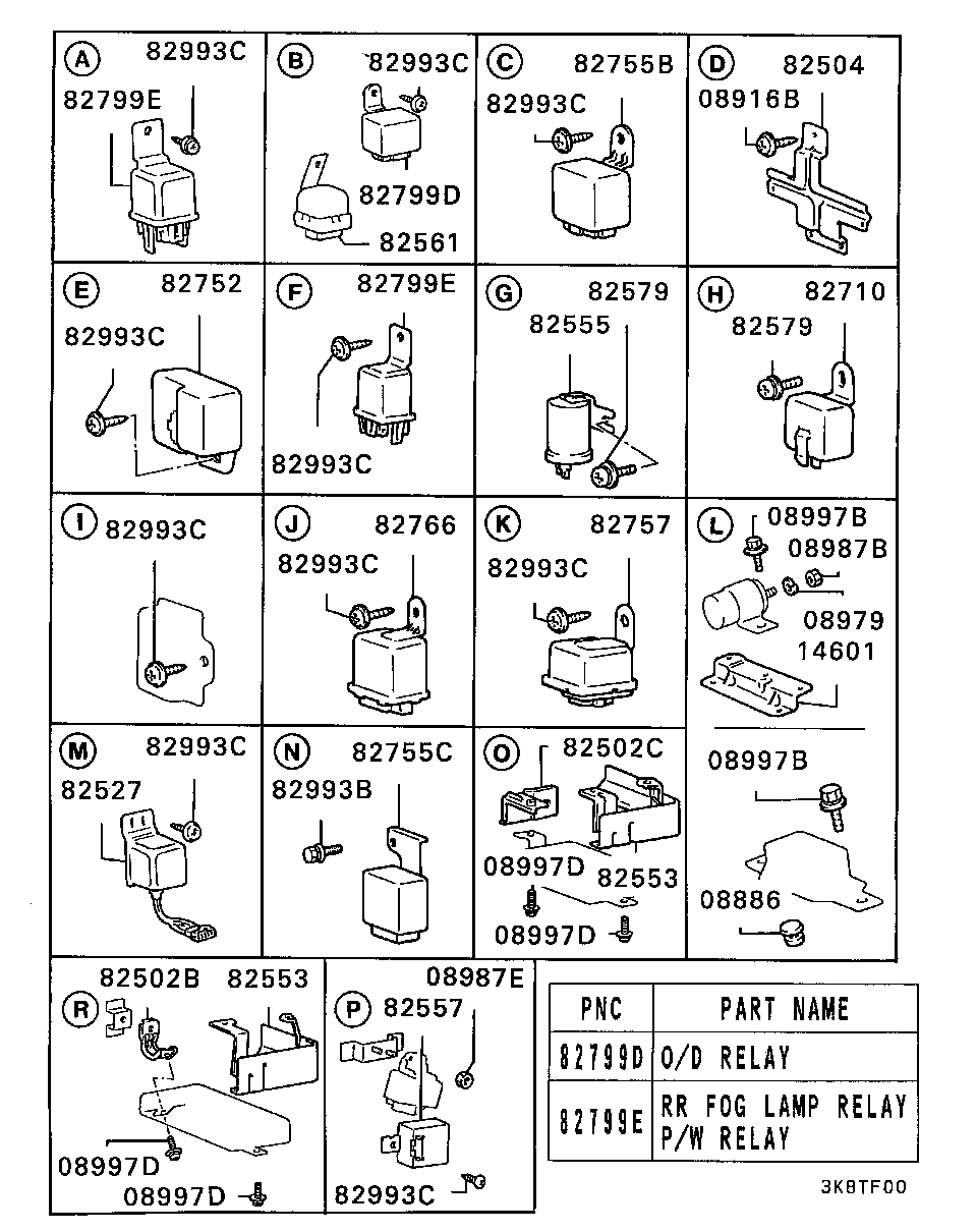 MB171745 Relay,Starter Mitsubishi | YoshiParts