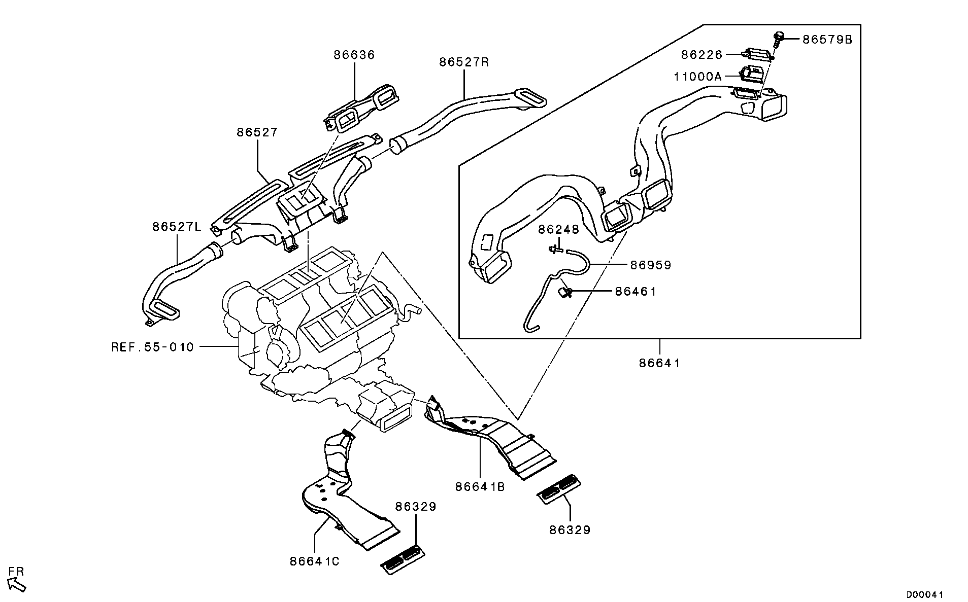 MQ707732 Nozzle,Defroster Mitsubishi | YoshiParts