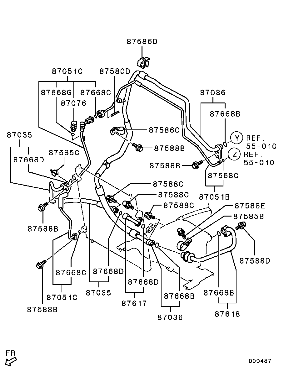 MR306627 Switch,A/C Refrigerant Pressure Mitsubishi | YoshiParts
