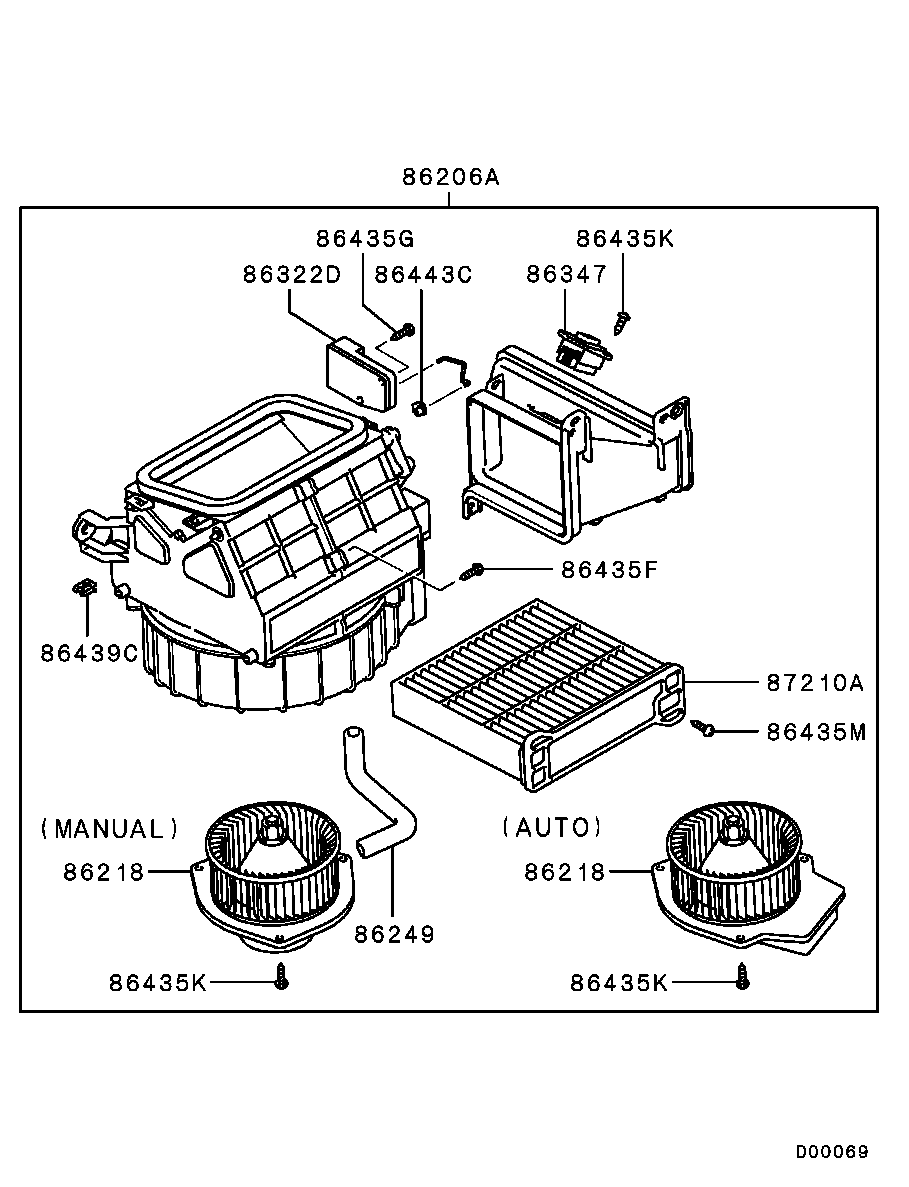 MR958181 Fan & Motor Kit,Heater Mitsubishi | YoshiParts