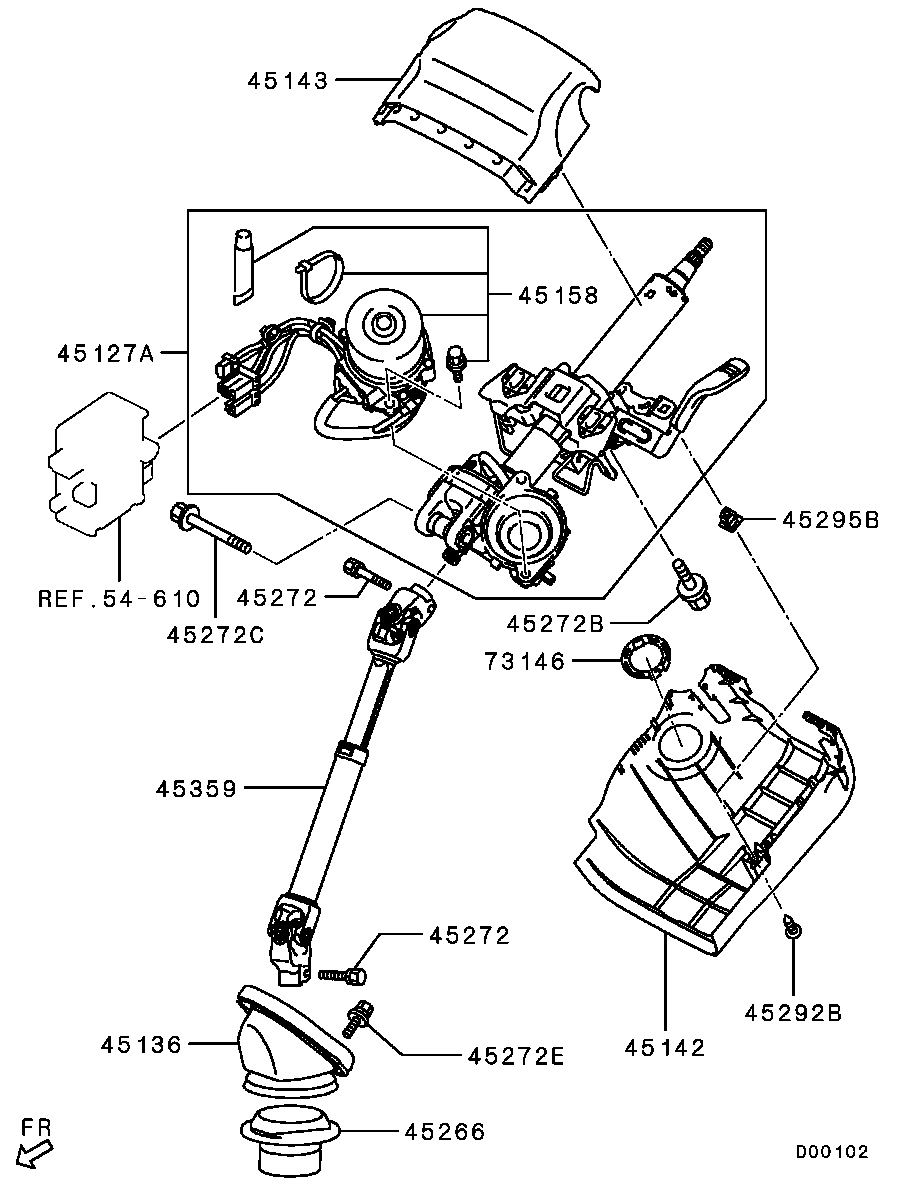 8065A104XB Cover,Steering Column,Upr Mitsubishi | YoshiParts