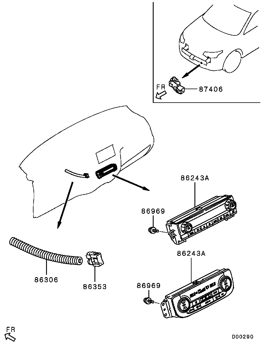 7825A110 Sensor,A/C Condenser Temperature Mitsubishi | YoshiParts