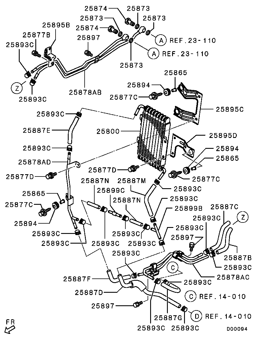 2922A911 Tube Assy,T/M Oil Cooler Line Mitsubishi | YoshiParts