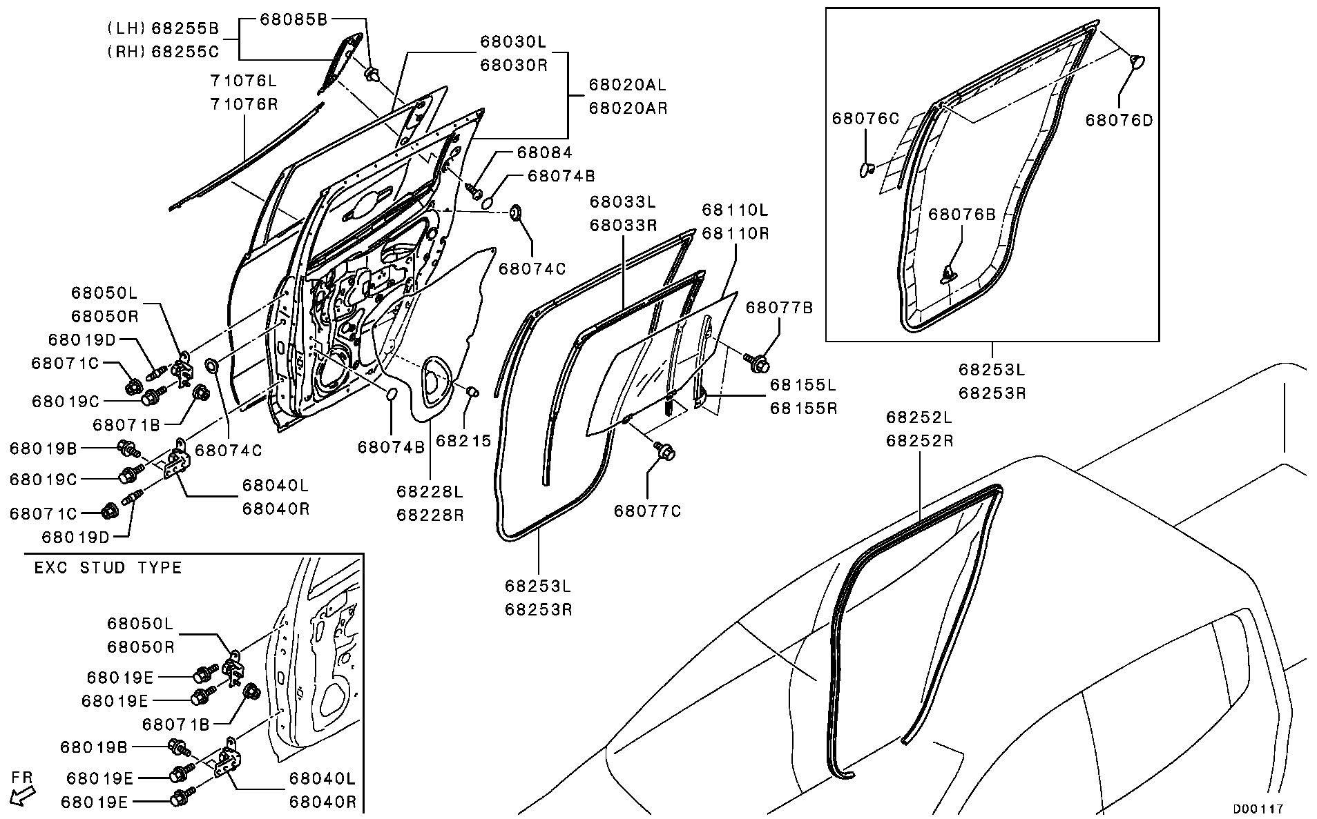 5730B494 Panel,Rr Door,Otr Rh Mitsubishi | YoshiParts