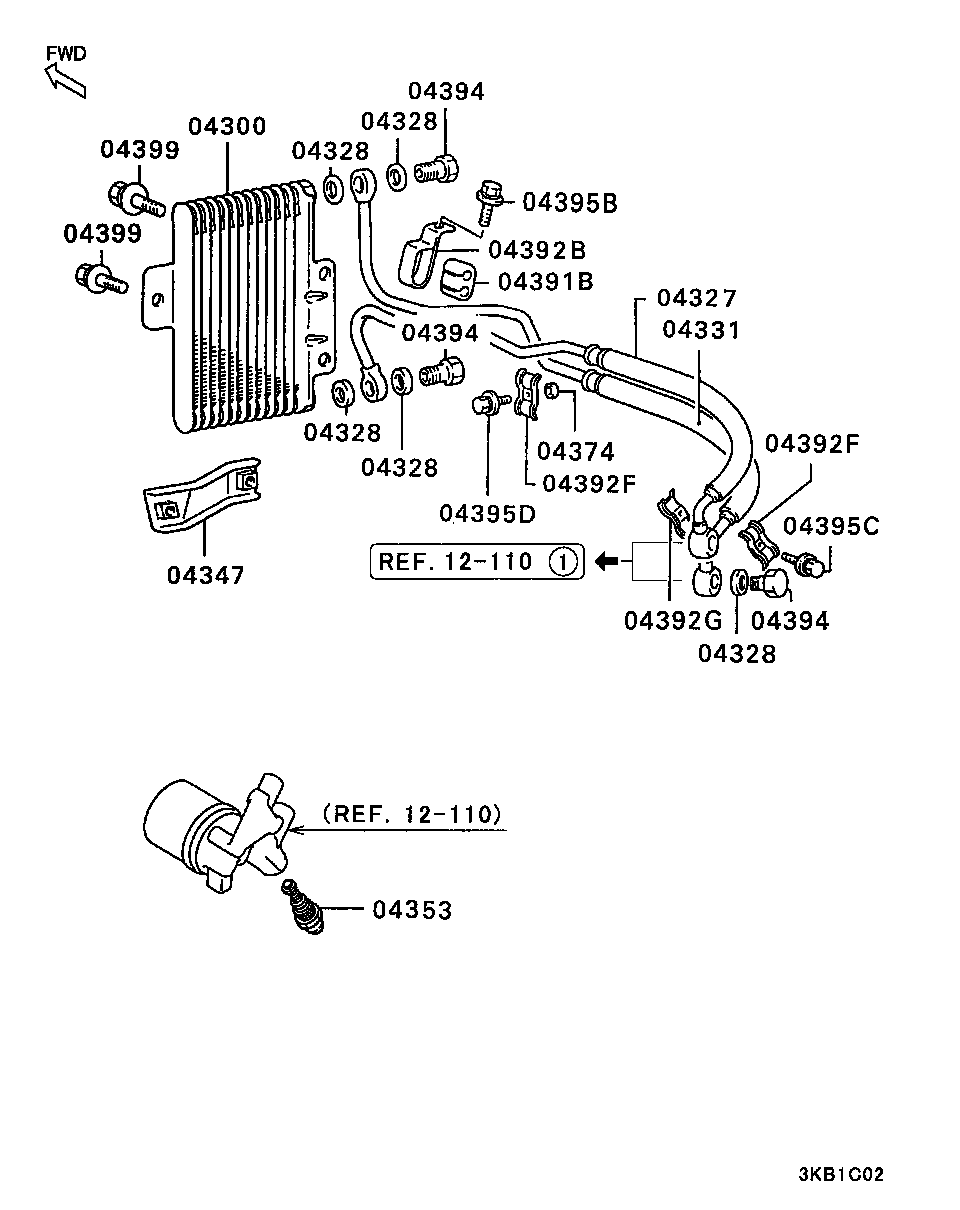 MB033701 Hose,Eng Oil Cooler Return Mitsubishi | YoshiParts