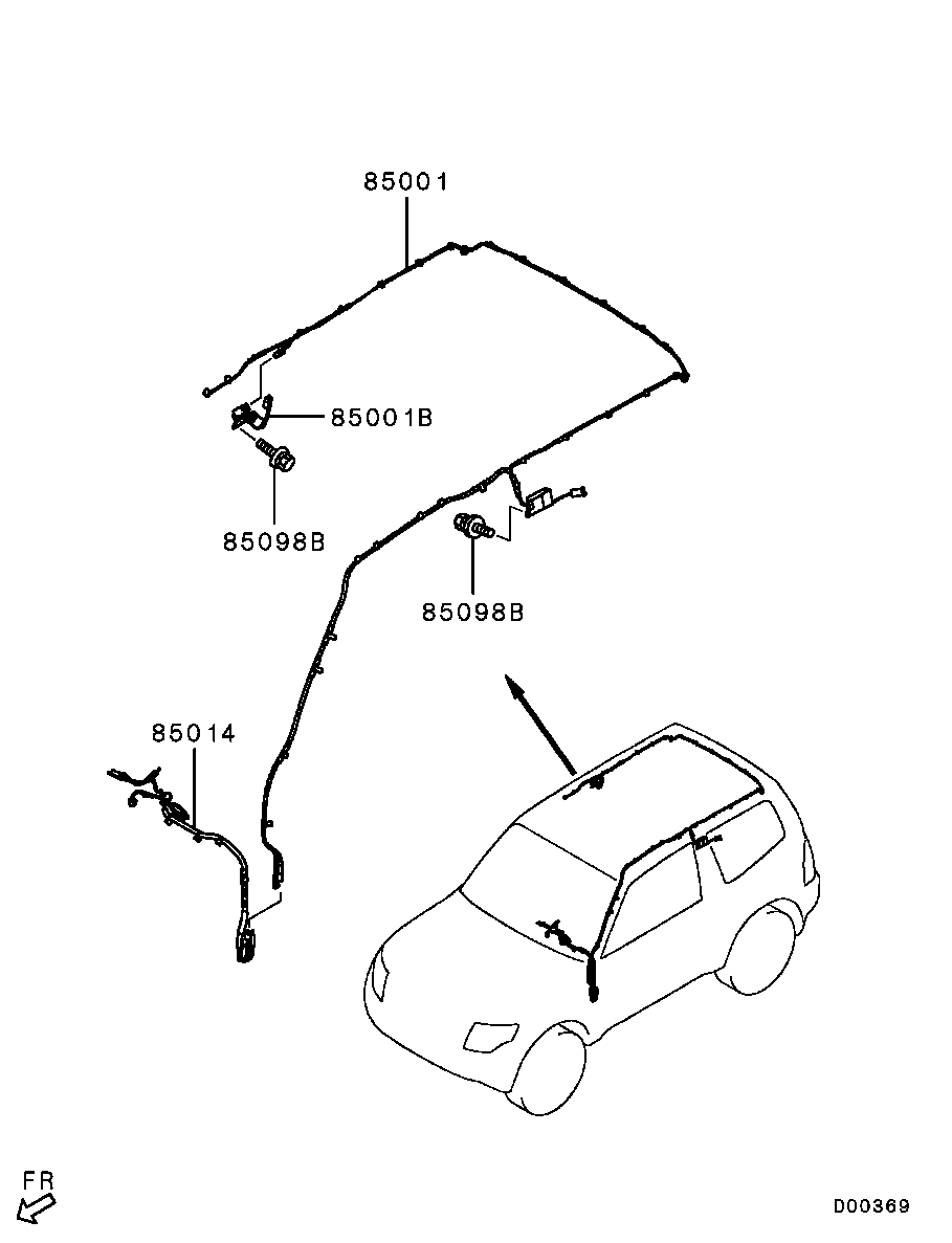 8723A093 Feeder,Antenna Mitsubishi | YoshiParts