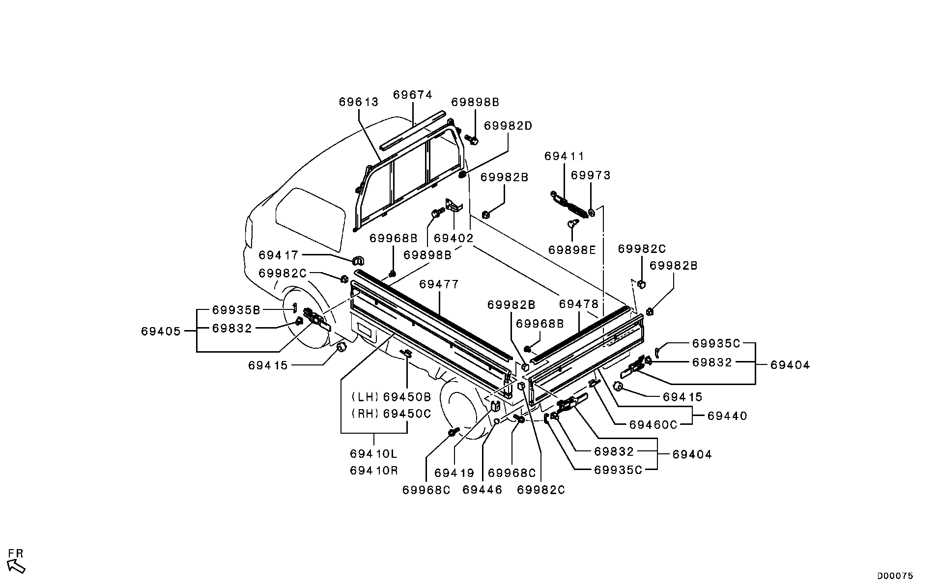 Mq506498 Chainrr Body Rr Gate Mitsubishi Yoshiparts
