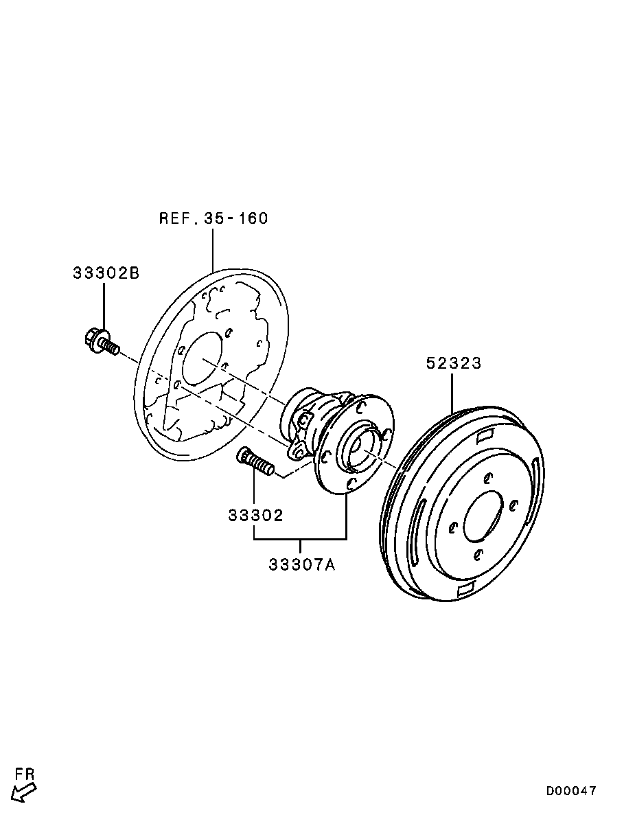 MR594494 Hub Assy,Rr Wheel Mitsubishi | YoshiParts