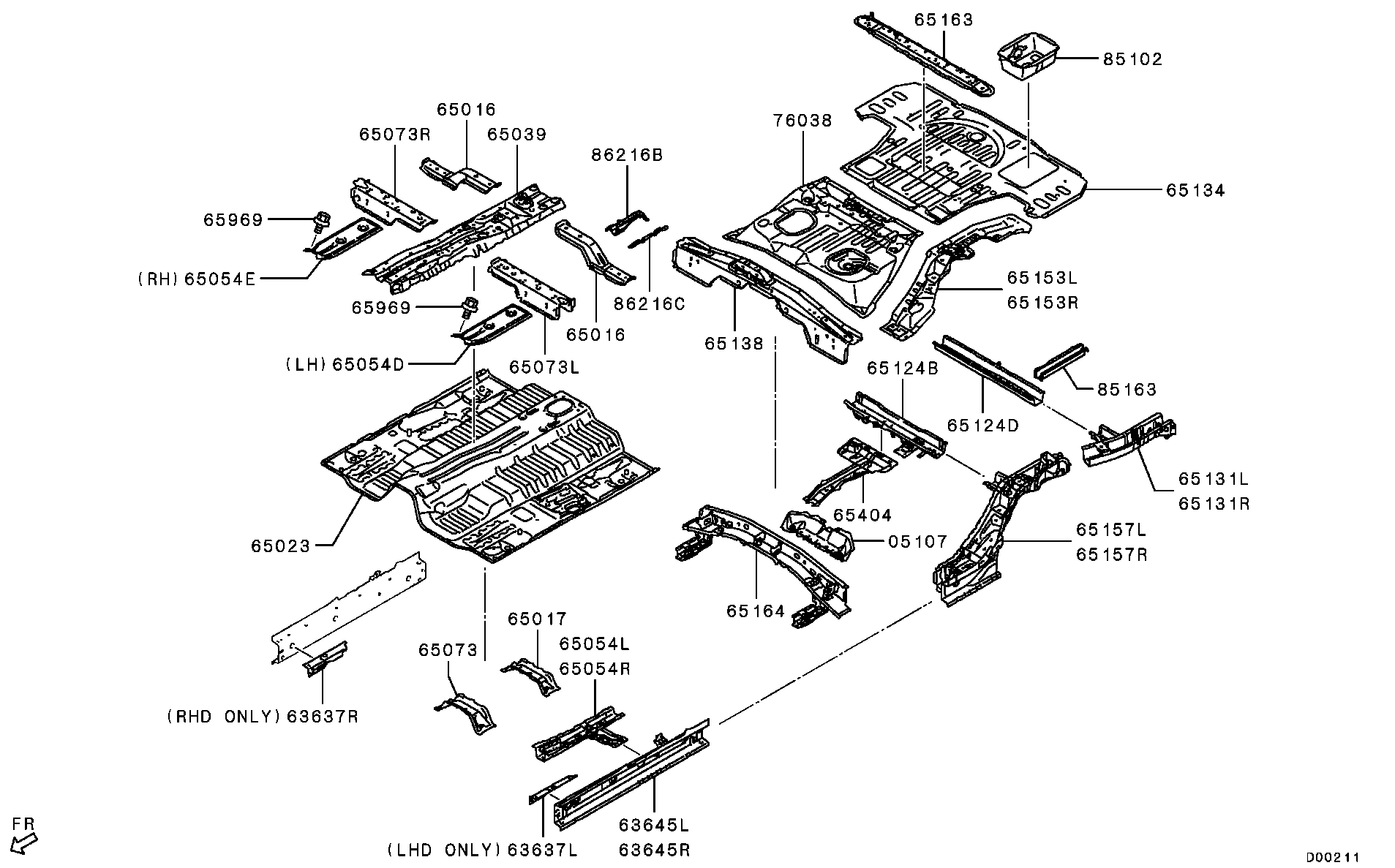 5251C705 Panel,Rr Floor Side,Lh Mitsubishi | YoshiParts