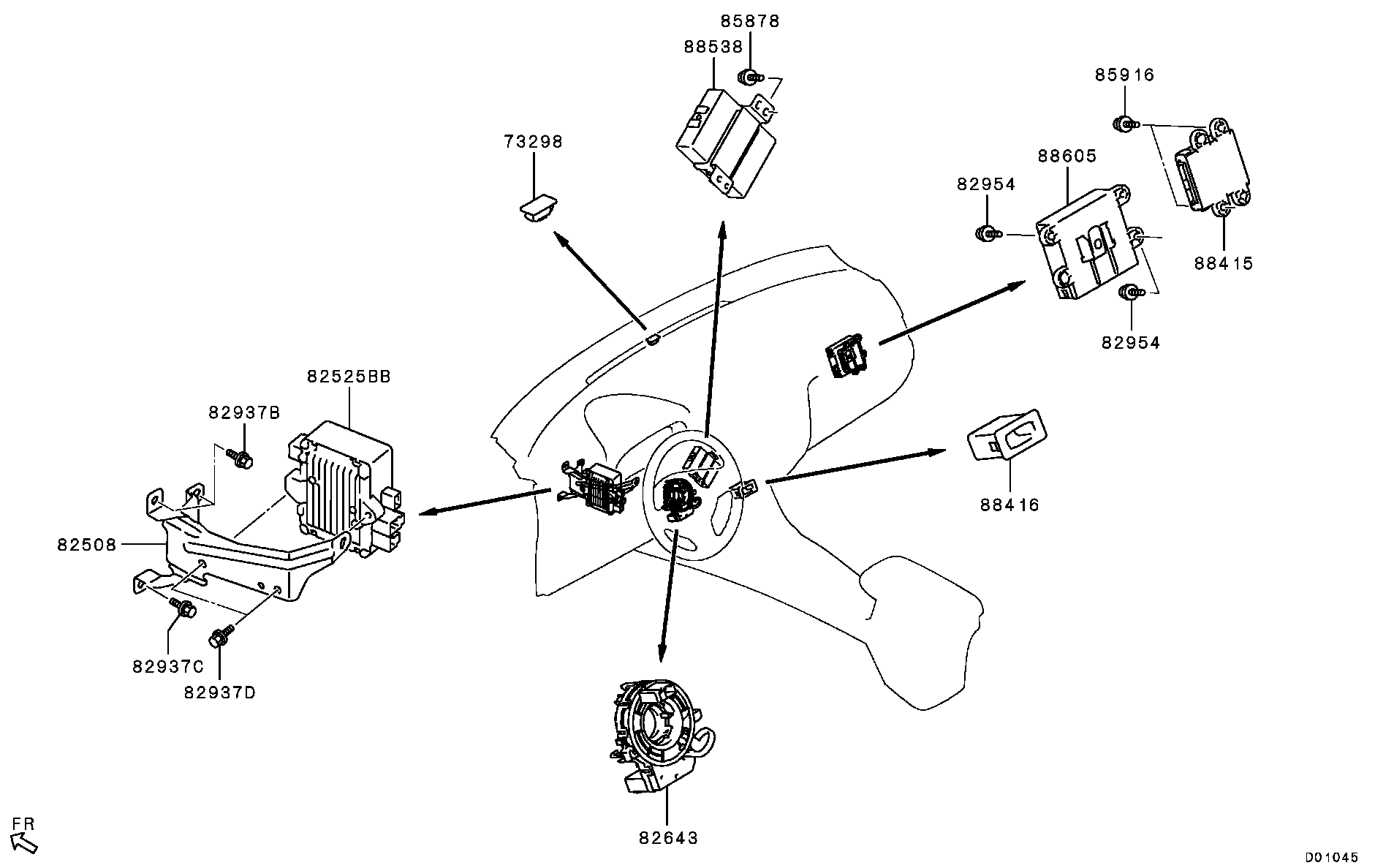 8619A167 Spring,Air Bag Sensor Mitsubishi | YoshiParts