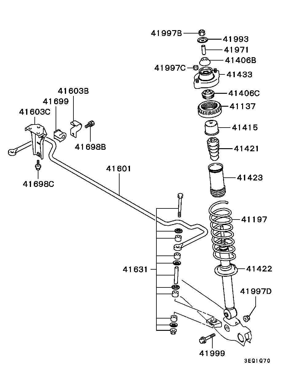 MR197475 Bushing,Rr Susp Stabilizer Mitsubishi | YoshiParts