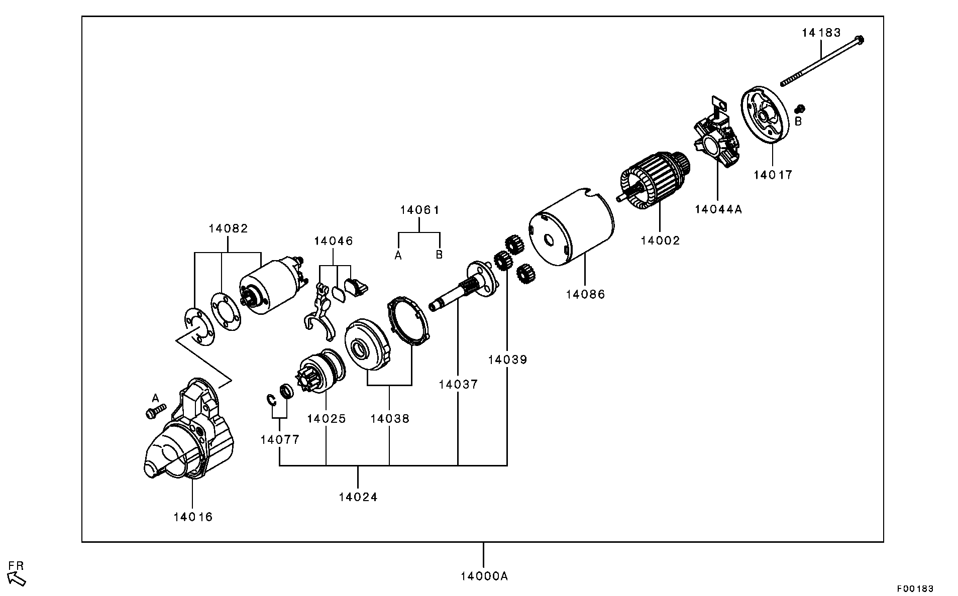 1810A045 Holder Assy,Starter Brush Mitsubishi | YoshiParts