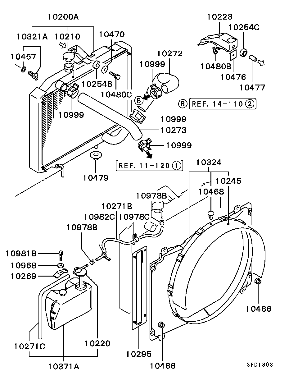 MB356347 Hose,Radiator,Upr Mitsubishi | YoshiParts