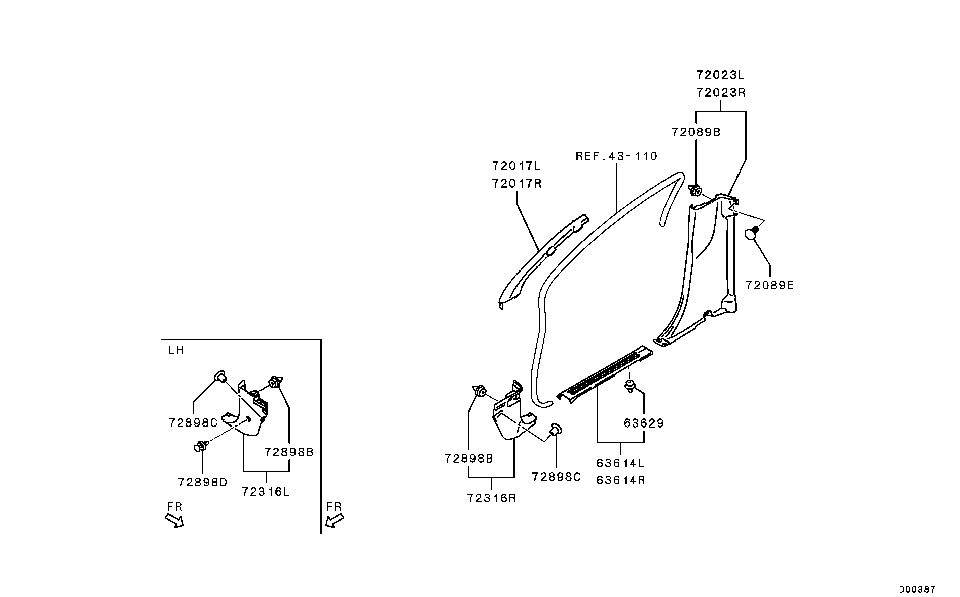 7210A358HA Trim,Fr Pillar,Rh Mitsubishi | YoshiParts