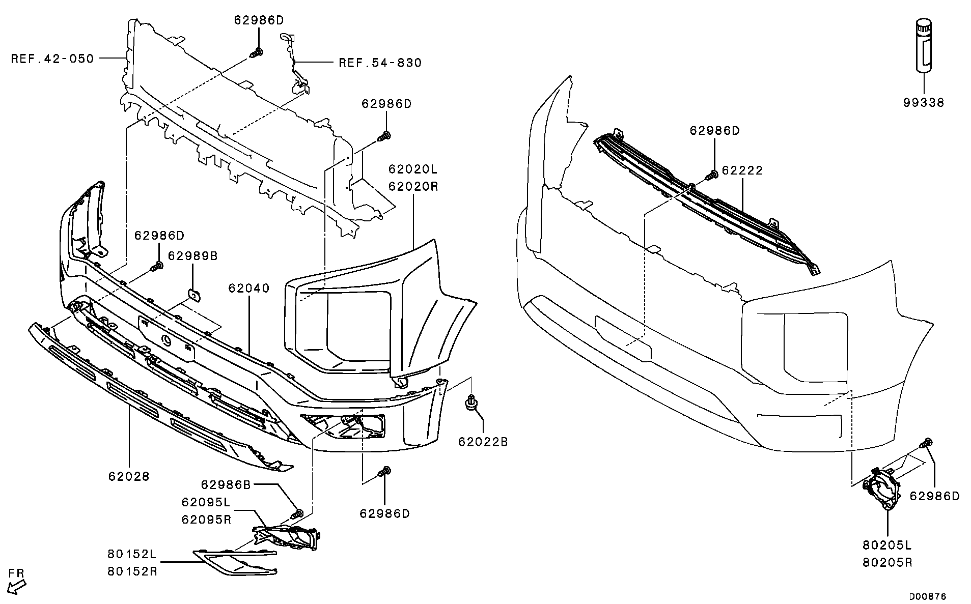 6400H530HA Face,Fr Bumper Mitsubishi | YoshiParts
