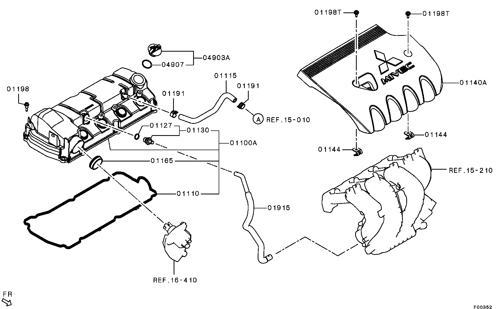 1035A698 Gasket,Rocker Cover Mitsubishi | YoshiParts