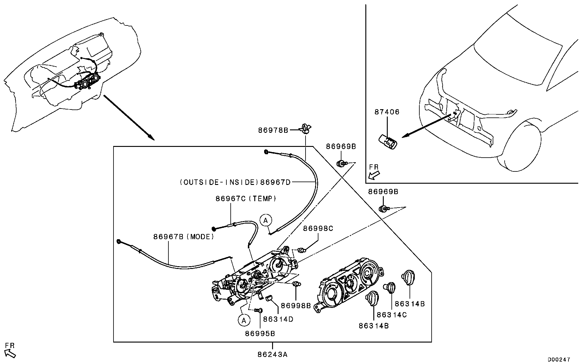 MN123602 Sensor,A/C Condenser Temperature Mitsubishi | YoshiParts