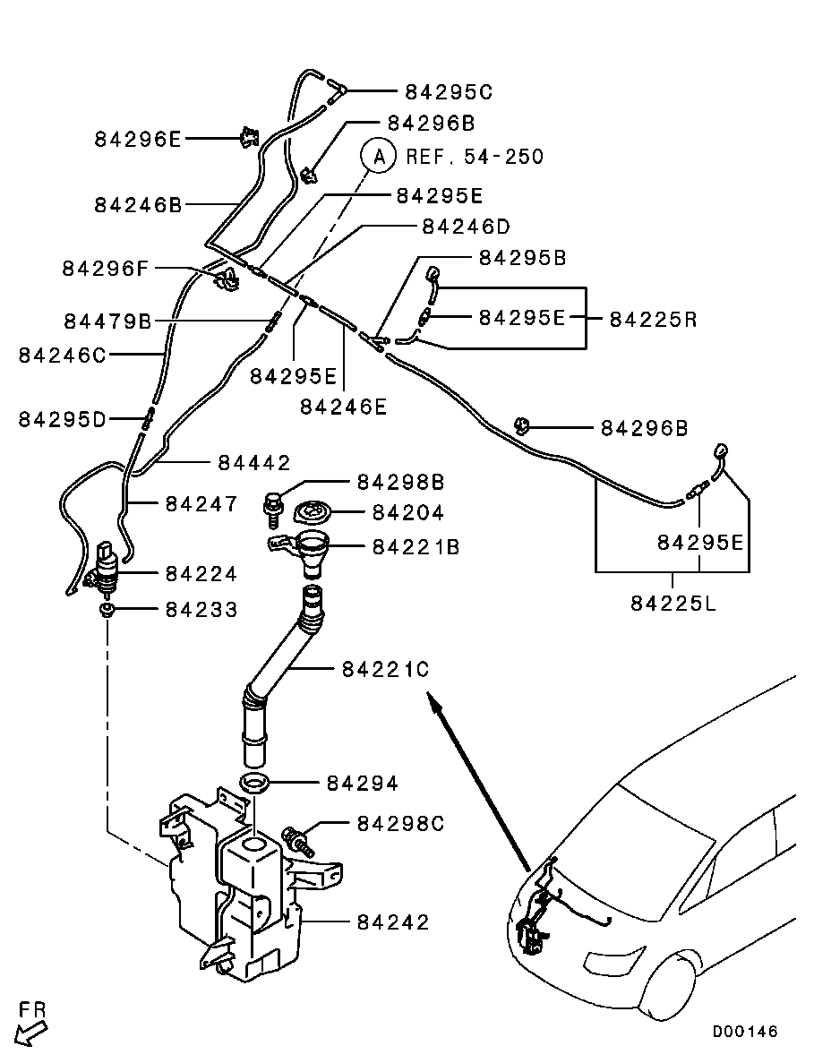 8265A376 Nozzle,Windshield Washer,Rh Mitsubishi | YoshiParts