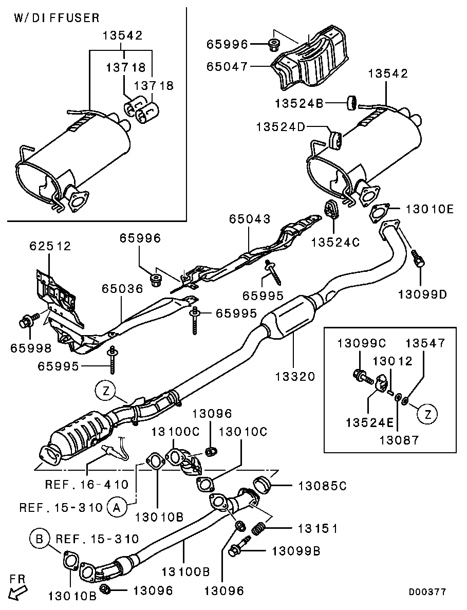 1570A187 Pipe,Exhaust,Fr Mitsubishi | YoshiParts