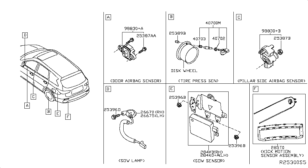 285T0-6KA0A Sensor Assy-Kick Motion Nissan | YoshiParts
