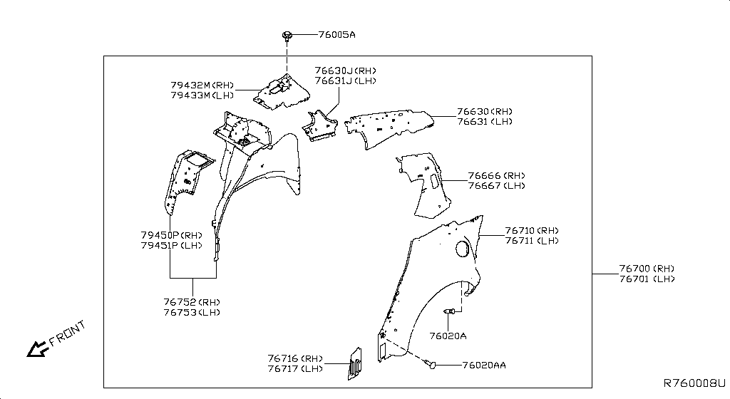 76716-6CA0A Extention Nissan | YoshiParts